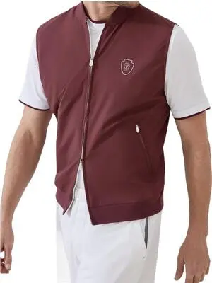 Brunello Cucinelli Brunello Cucinelli Zip-Front Logo Vest Red