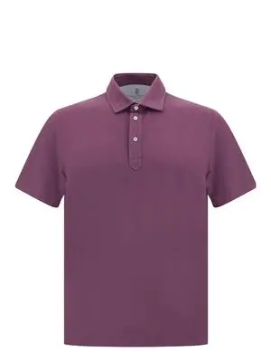 Brunello Cucinelli Cotton Polo Shirt Red