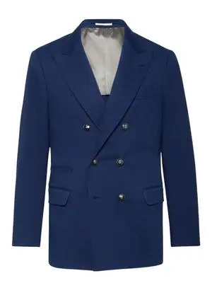 Brunello Cucinelli Double-breasted Blazer - Blue