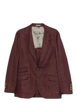 Brunello Cucinelli Silk-blend Blazer - Red