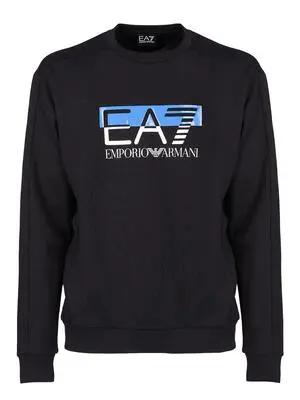 EA7 Logo Loop-over Sweater - Black