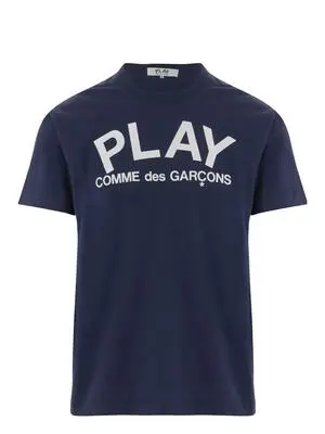 Play Comme Des Garcon Comme Des Garçons Play Logo Printed T-shirt - Navy
