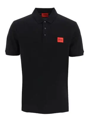 HUGO BOSS Hugo Logo Patch Slim-Fit Polo Shirt