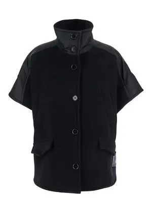 Pinko High Neck Buttoned Jacket - Black