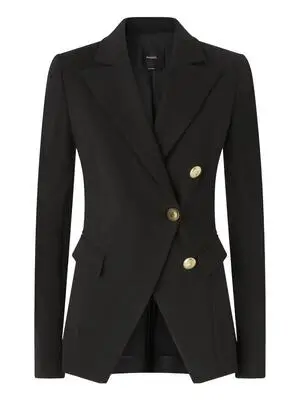 Pinko Fitted Waist Jacket With Button Detail - Black