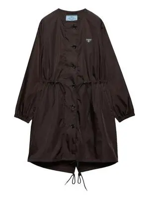 Prada Re-nylon Buttoned Raincoat - Brown