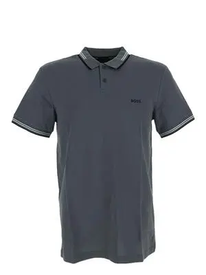 Hugo Boss Logo-raised Polo Shirt Black