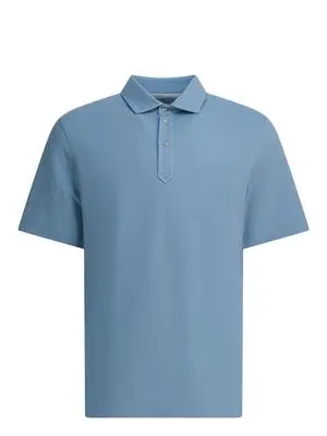 Brunello Cucinelli Short-sleeved Polo Shirt - Blue