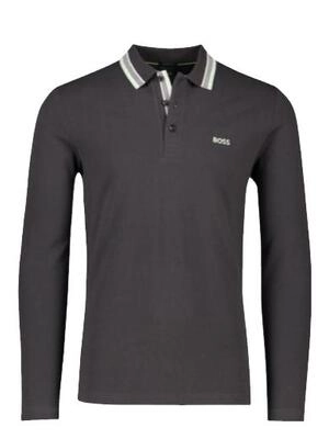 Hugo Boss Long-sleeved Polo Shirt - Black