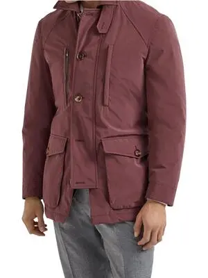 Brunello Cucinelli Belted Safari Jacket - Red