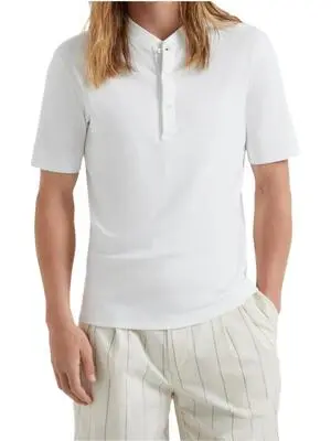 Brunello Cucinelli Short-sleeve Polo Shirt - White