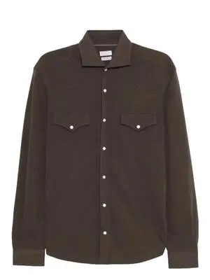 Brunello Cucinelli Cotton Shirt - Brown