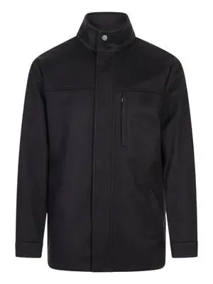 Canali Long-sleeved Casual Jacket - Black