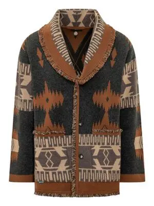 Alanui Icon Jacquard Fringe Cardigan - No