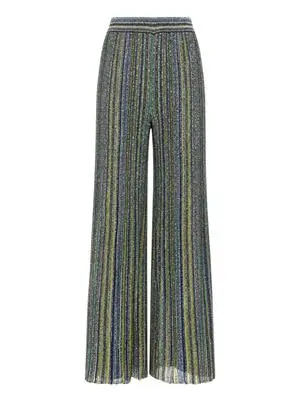 Missoni Sequin-embellished Striped Palazzo Pants - Blue