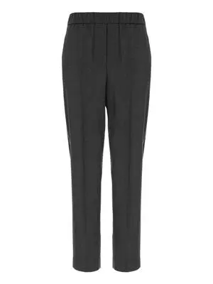 Peserico Wool And Cashmere Trousers - Black