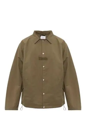 Rhude Long Sleeve Collared Jacket With Embroidered Logo - Brown