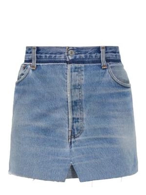 Vetements Belted Denim Skirt - Blue