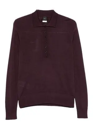 Pinko Pinko Vadus Fine-Knit Polo Top Black
