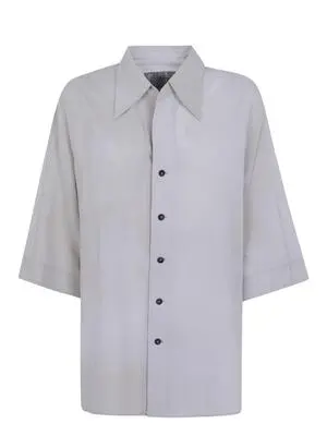 ZIGGY CHEN Short-sleeved Shirt With Button Closure - Grey