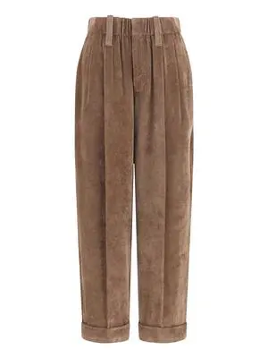 Brunello Cucinelli Brunello Cucinelli Pleated Corduroy Trousers No