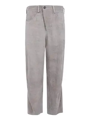 ZIGGY CHEN Tailored Trousers With Belt Loops - Olive