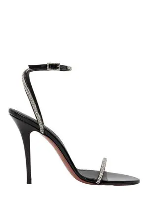 Amina Muaddi Diamante 105 High-heeled Sandals - Black