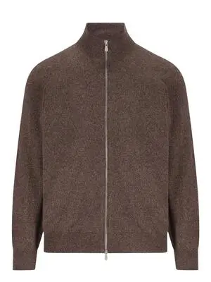 Brunello Cucinelli Zipped Cardigan - Brown