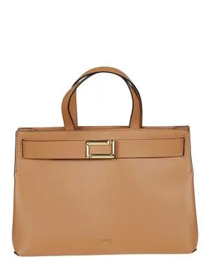 LANCEL Angele Medium Tote Bag With Top Handle - Camel