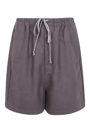 Rick Owens Wide-leg Shorts With Drawstring Waist - Black