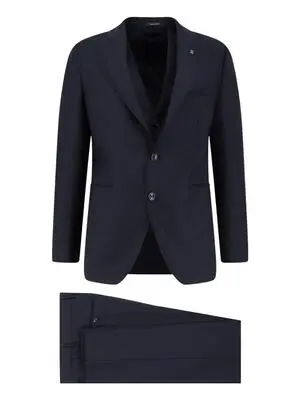Tagliatore Three-piece Single-breasted Suit - Blue