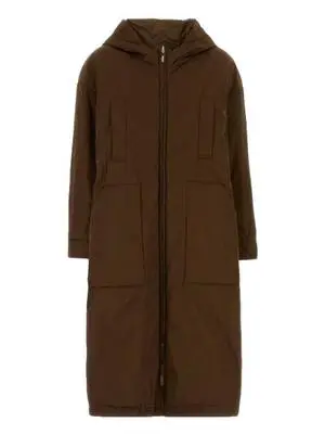 Max Mara The Cube Bosco Reversible Hooded Coat - Brown