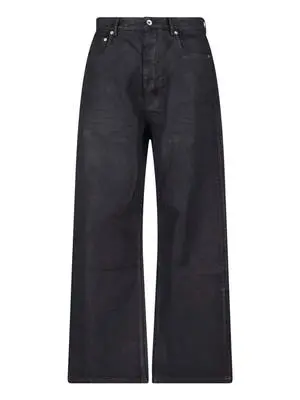 RICK OWENS Rick Owens Drkshdw Geth Waxed Wide-Leg Jeans