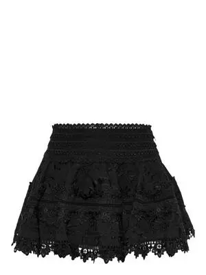 ALLSAINTS Lace And Embroidered A-line Mini Skirt - Black