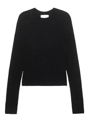 LISA YANG Long Sleeve Crew Neck Sweater - Black