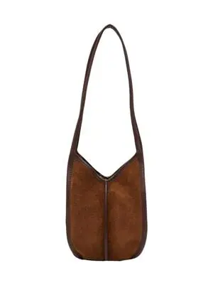 Hereu Calella Suede Shoulder Bag - Brown