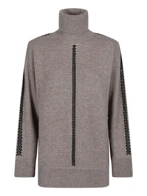 P.a.r.o.s.h Liller Ribbed Knit Turtleneck Sweater - Gray