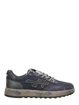 Premiata Lace-up Sneakers With Brand Logo - Black