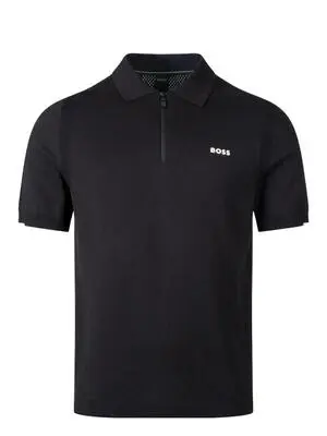 Hugo Boss Ever-x Half-zip Polo Shirt - Black