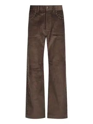 P.a.r.o.s.h Embellished Corduroy Trousers - Brown