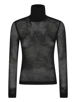 P.a.r.o.s.h Lanet Turtle Neck Long Sleeve Sweater - Black