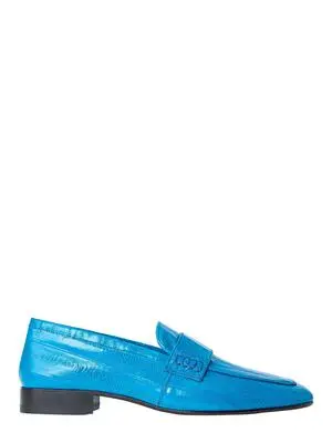 Dries Van Noten Croc-embossed Leather Loafers - Blue