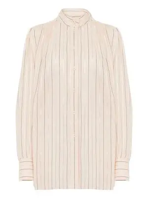 Chloé Striped Long-sleeve Shirt - Pink/black