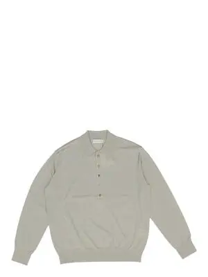 Dries Van Noten Dries Van Noten Muano Long-Sleeved Polo Shirt Nude