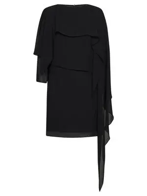 MAISON MARGIELA Asymmetrical Layered Cape - Black