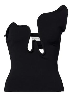 Christopher Esber Salacia Ribbed-knit Strapless Top - Black