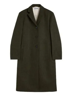 JIL SANDER Loden Wool Coat - Thyme Green