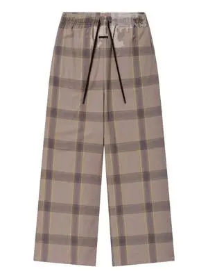 Fear Of God Plaid Relaxed Fit Drawstring Trousers - Taupe