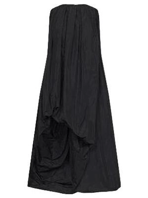 JIL SANDER Off-the-shoulder Pleated Dress - Black