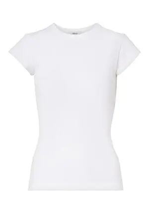 AGOLDE Edison Ribbed Knit T-shirt - White